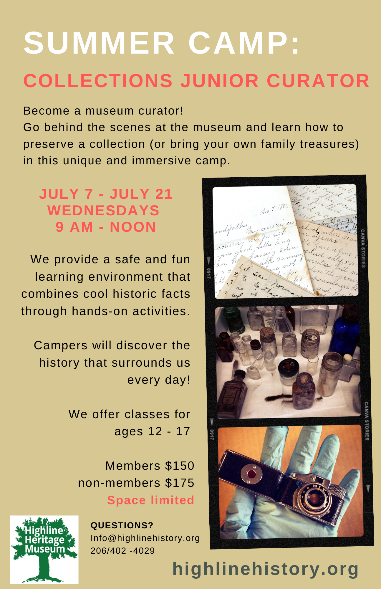 Museum Summer Camps - Highline Heritage Museum