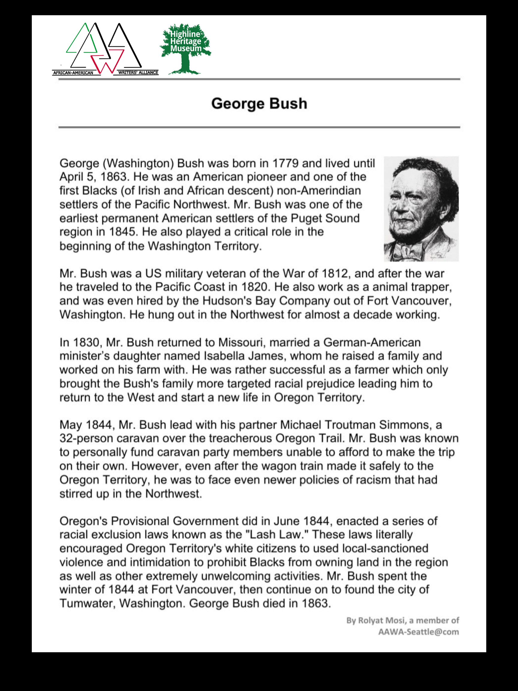 February 2022 – Black History Month - Highline Heritage Museum