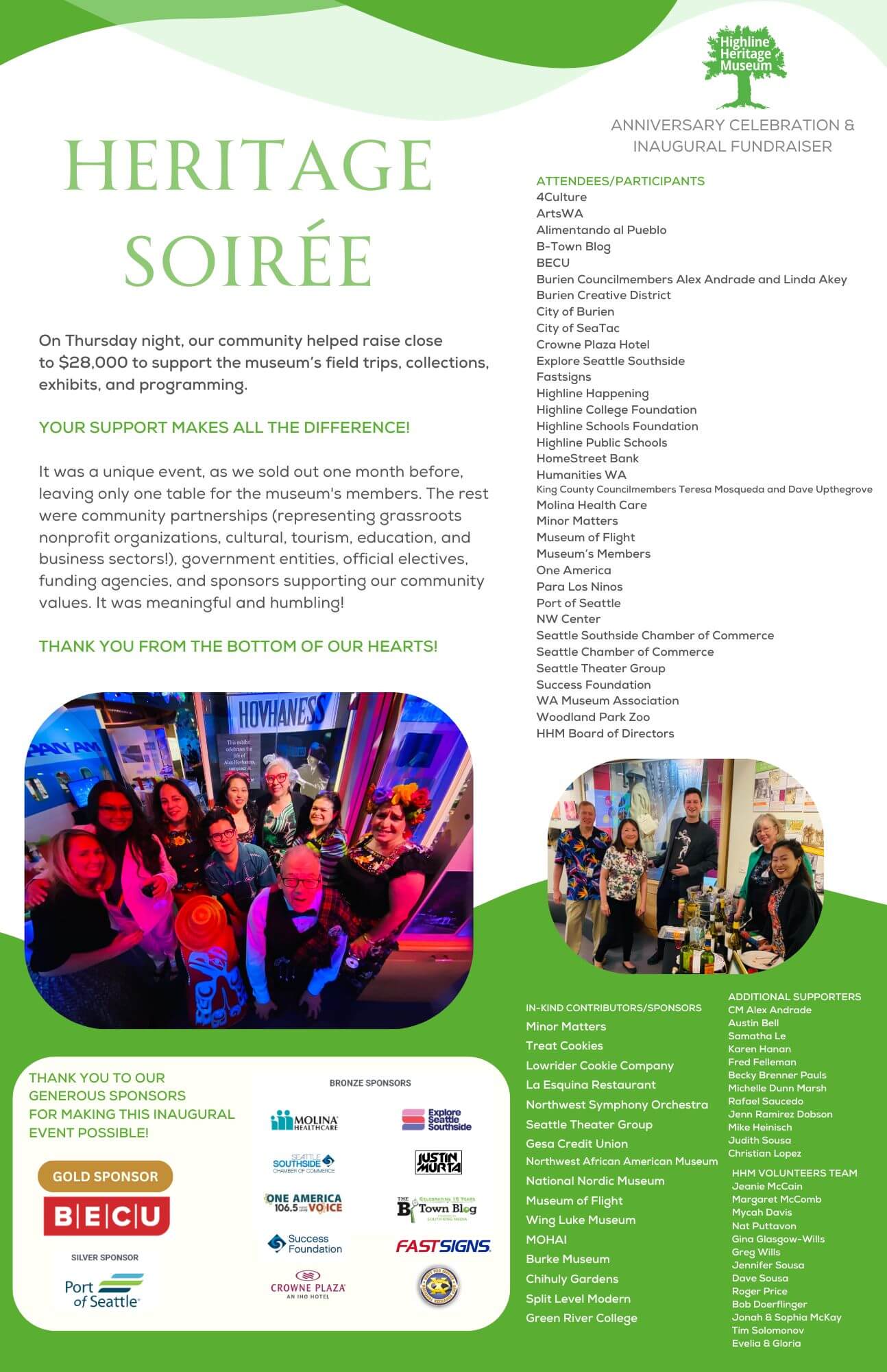 Thank you for your support at our Heritage Soirée! - Highline Heritage ...